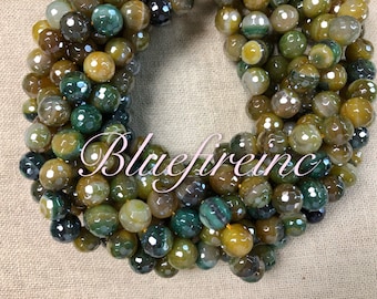 Round Agate Beads - Etsy