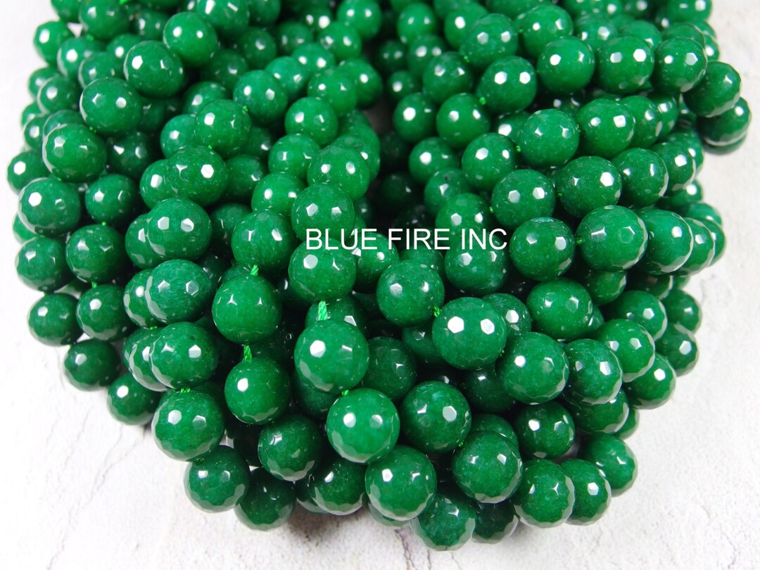 10mm Colored Jade Beads, Round Faceted - Etsy