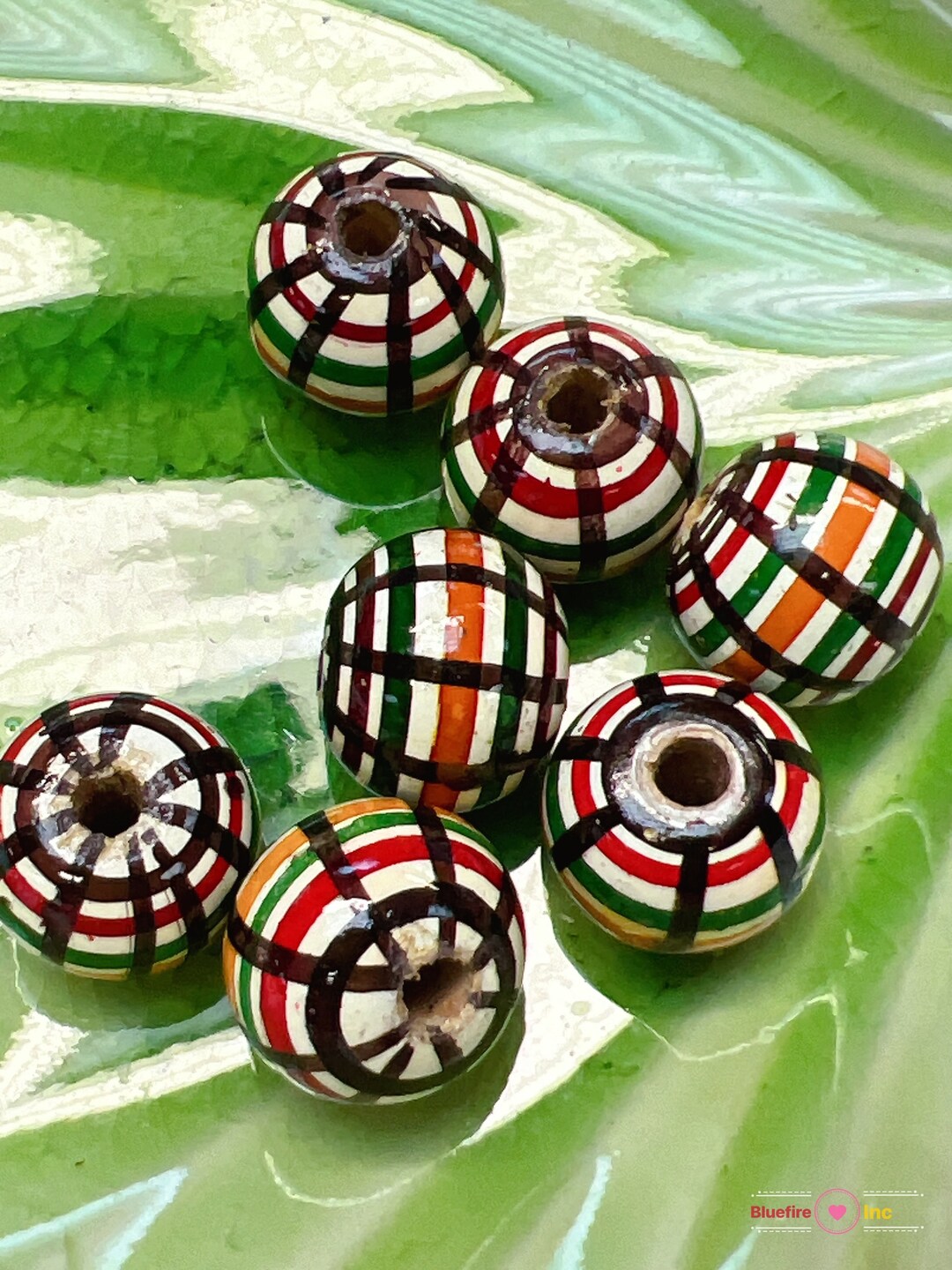 Hand Painted/wood Beads | Multi Colors - Etsy