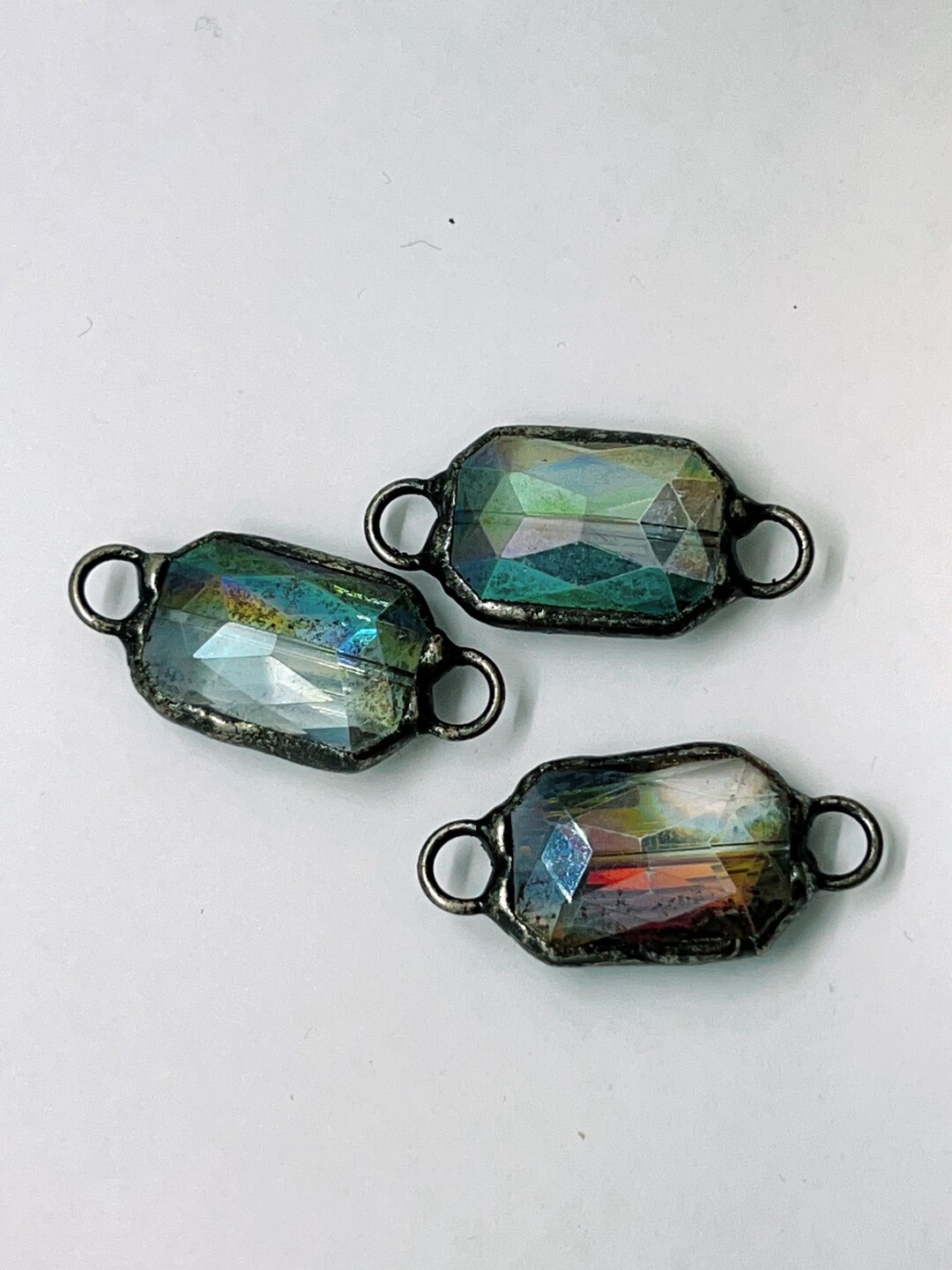 Hand Soldered Crystal Connector - Etsy