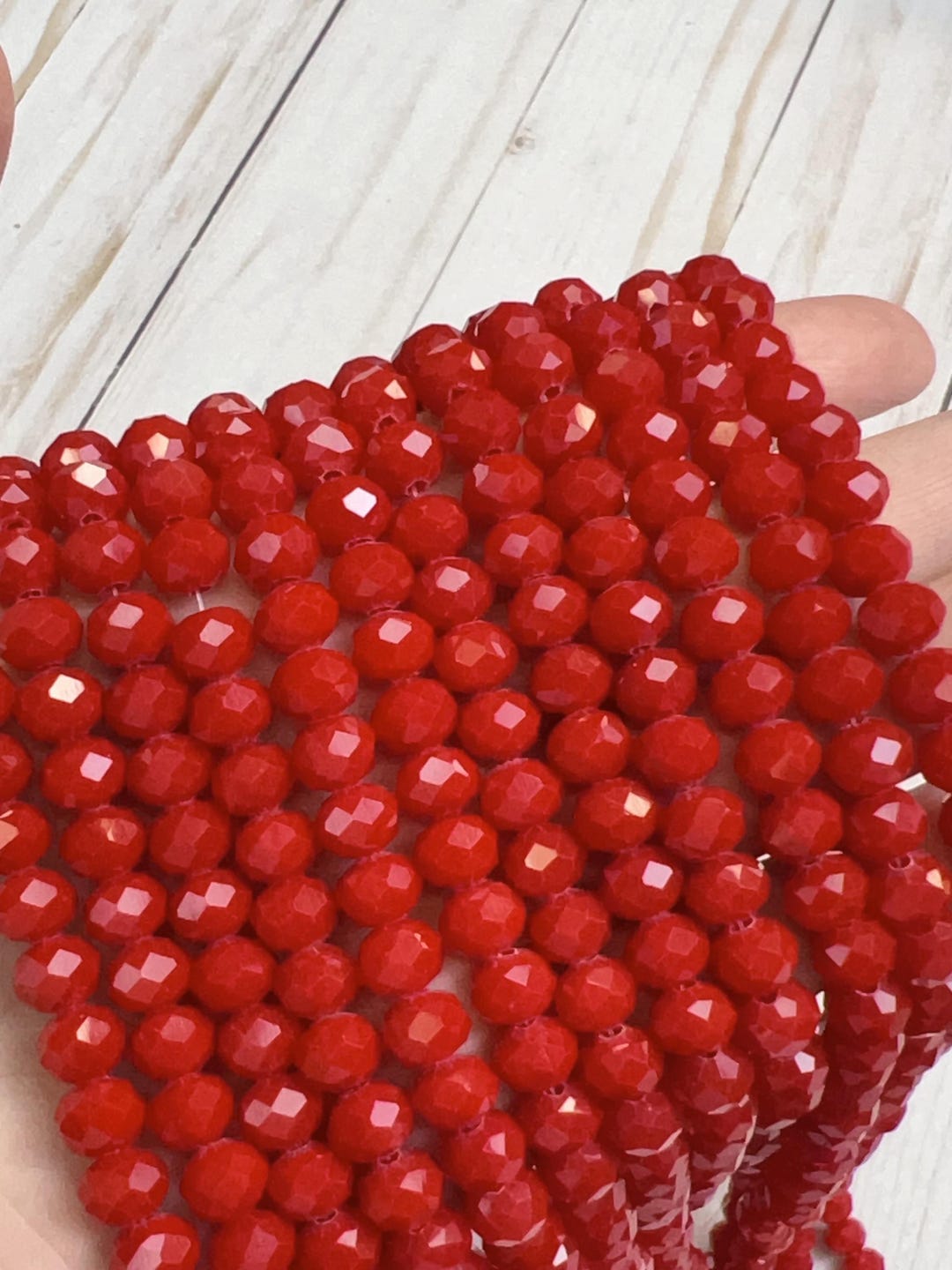 6x8mm Chinese Crystal Beads, Faceted Rondelle Beads - Etsy