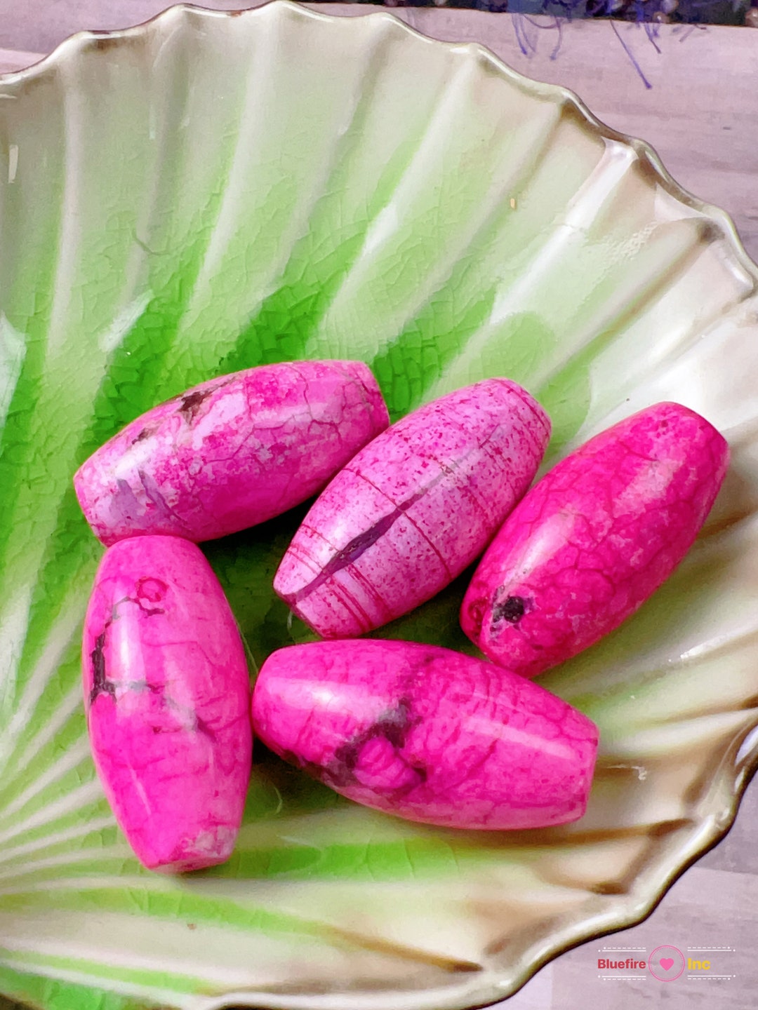 18x40mm Pink Color Howlite Focal Beads - Etsy