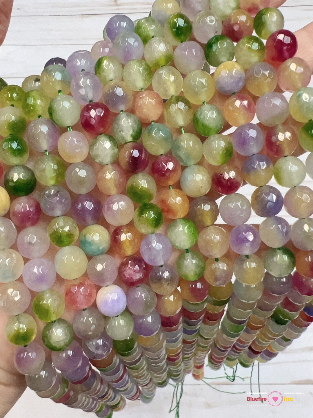 10mm Multi Color Agate Beads, Facted Round - Etsy