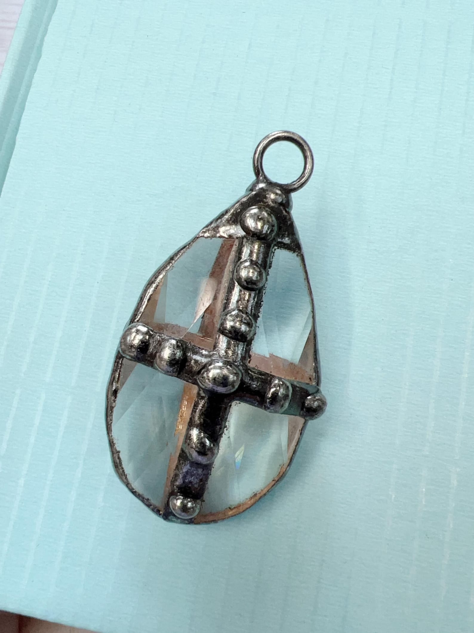 Hand Soldered Crystal Charm/pendant - Etsy