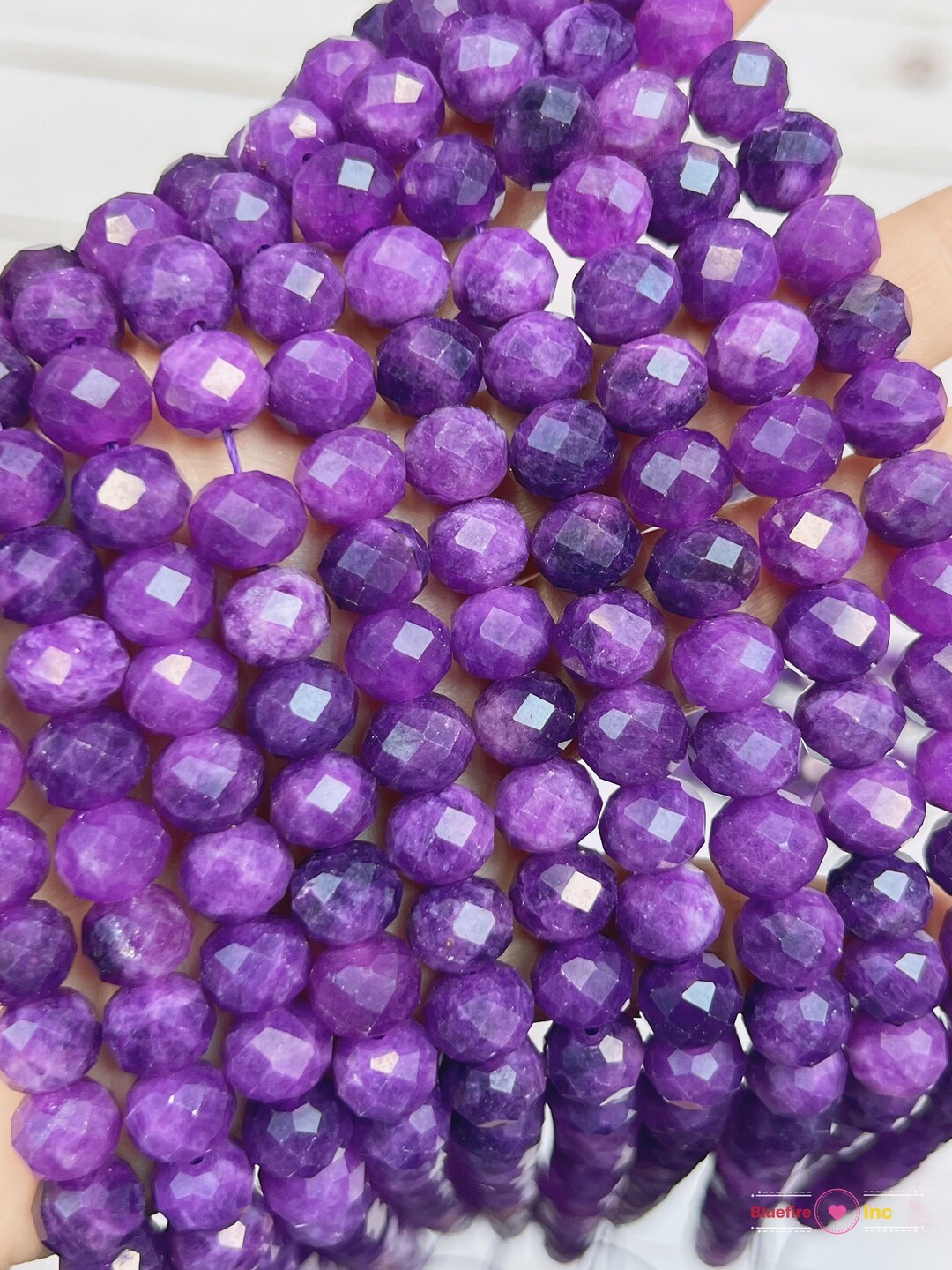 Natural Amethyst Color Quartz Gemstone Bead Faceted 10x7mm Rondelle ...