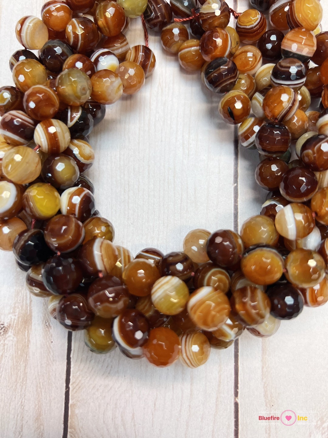 Full Strand 12mm Round Faceted Multi Color Agate Beads - Etsy