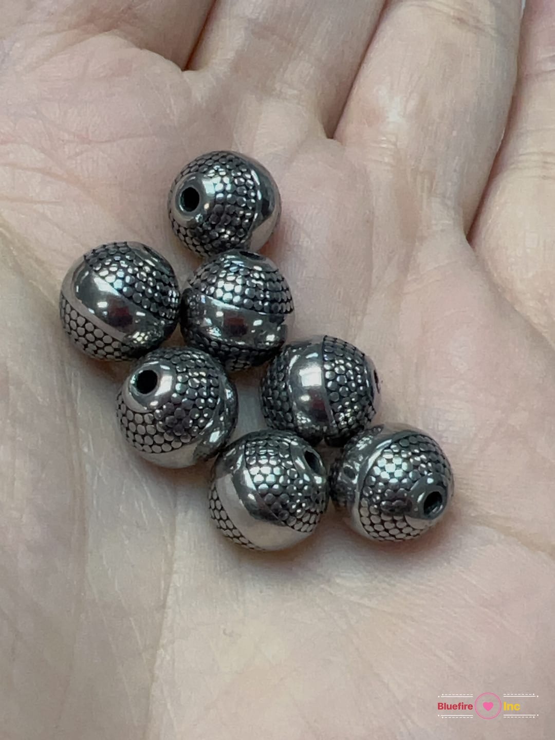 Stainless Steel Beads, Large Hole Beads, 10x10mm Antique Silver Color ...