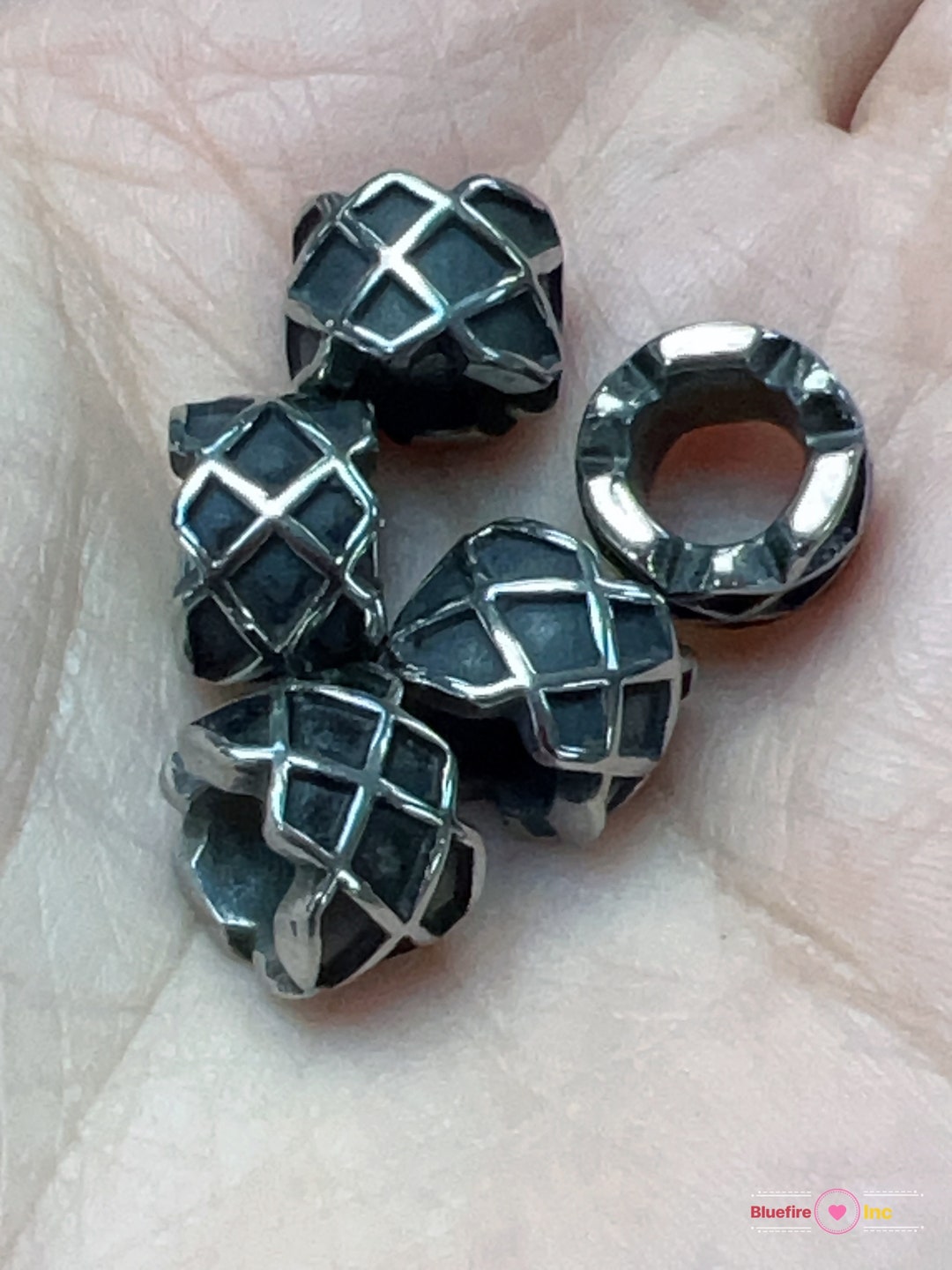 Stainless Steel Beads, Large Hole Beads, 11x8mm Antique Silver Color ...