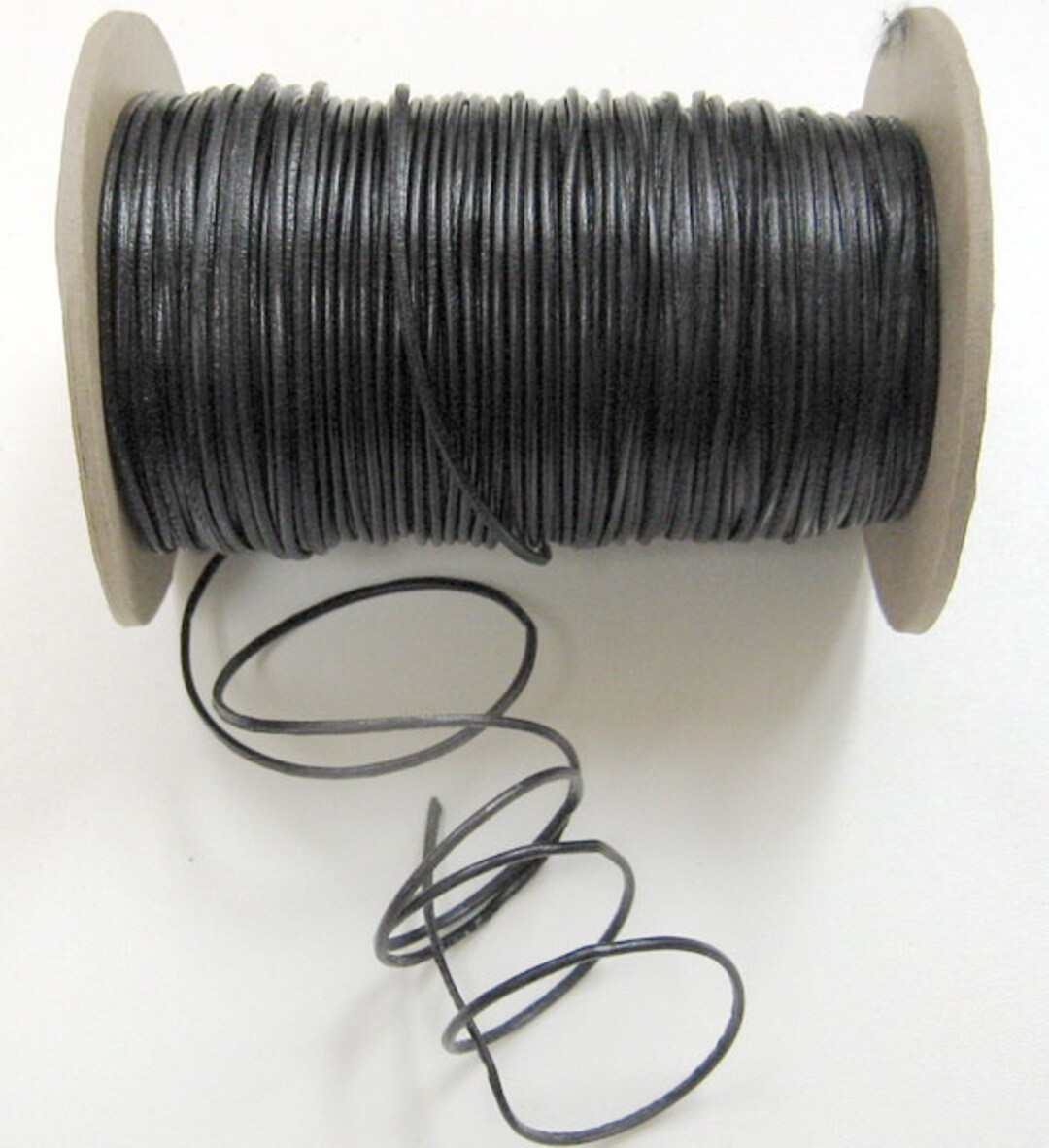 Genuine Black Kid Leather Round Leather Lacing 1/16" 5 Yds 070XK9 - Etsy
