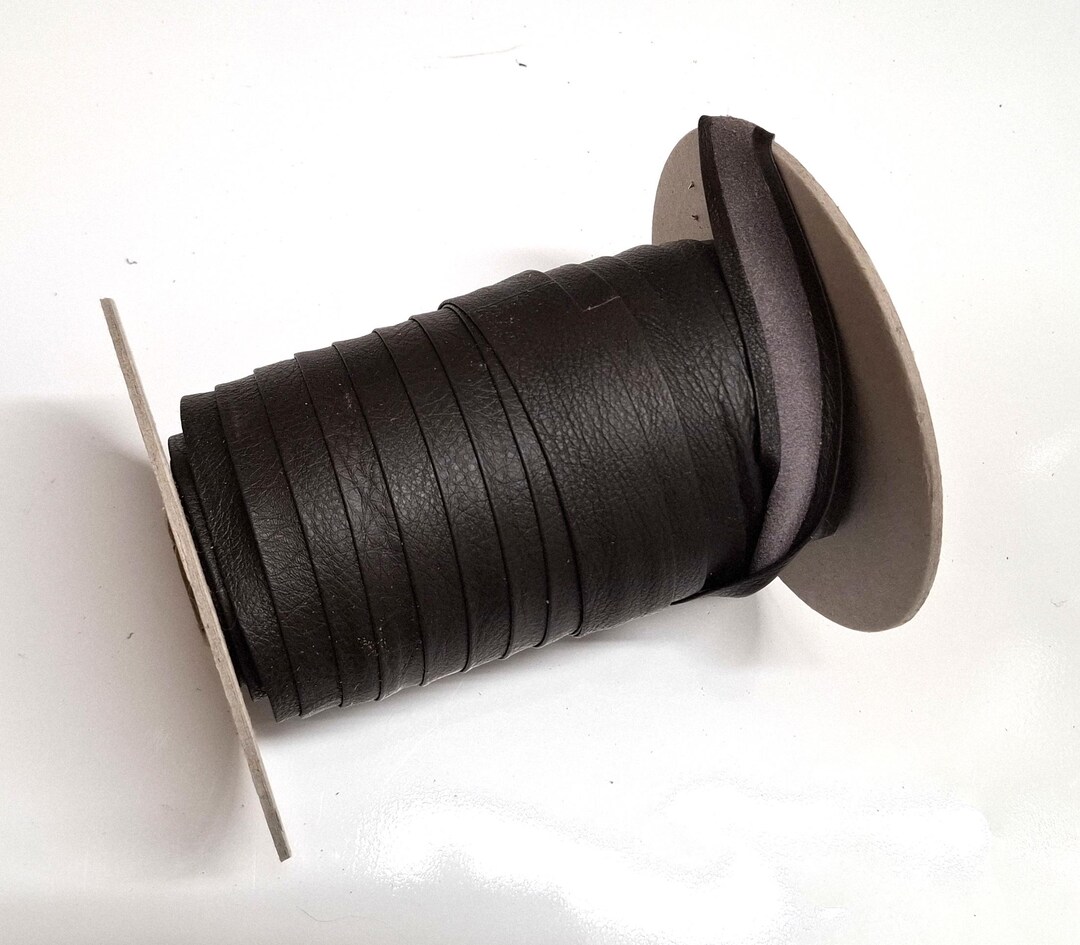 1" Wide Open Fold Genuine Leather Expresso Grain UPL ( 2 YDS) 3069XCE ...