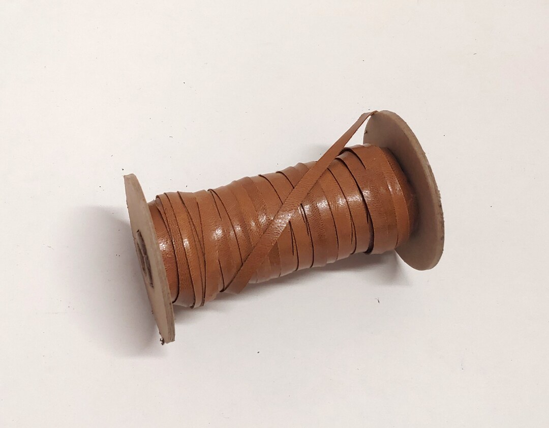 1/4" Flat, Leather Lacing in Butterscotch Kid (10 YDS) 0250NKA Leather ...