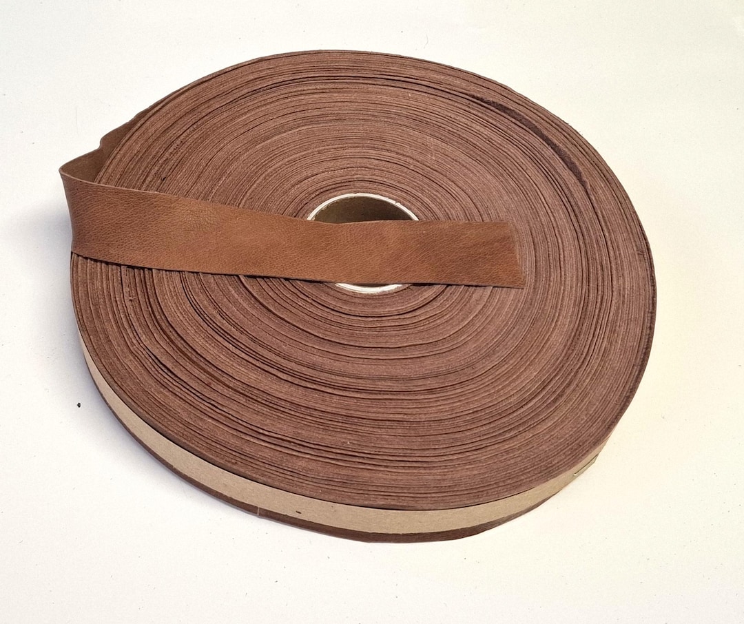 1" Flat, Lamb Leather Binding in Chestnut Brown (2 YDS) 1000NLA - Trim ...