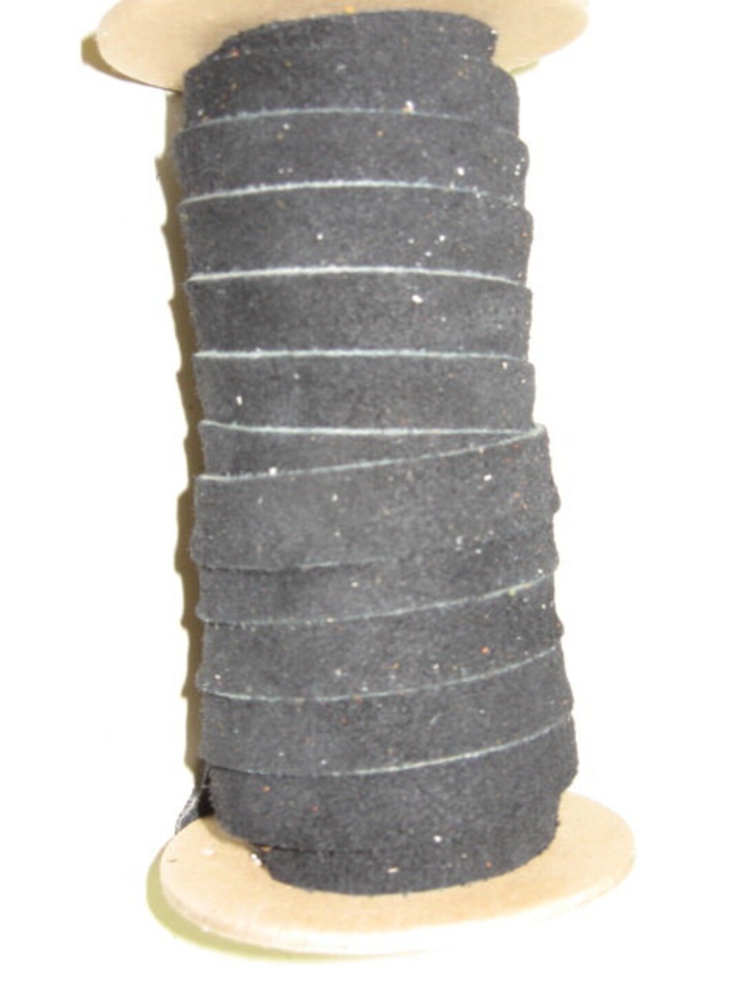 1/2" Flat Cowhide Suede Lacing in Black (5 Yds) 0500ND5 DIY; Leather ...