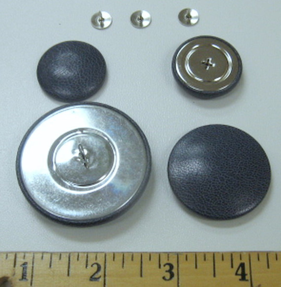 Leather Covered Button Set #18 Blue Jeans - Etsy