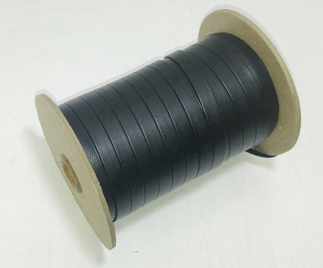 3/8" Polyurethane Leatherette Stripping in CTD Nappa Black (10 Yds ...