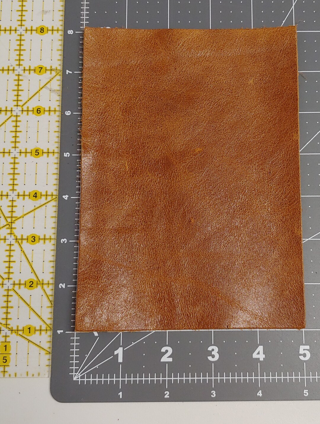 Cognac Leather Die Cut Rectangles in Genuine Cowhide Leather - Brown, Tan - Choose Your Size - Etsy
