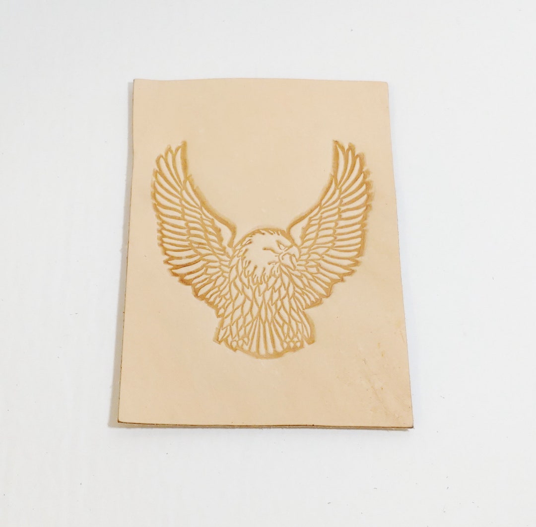 Natural Veg Tan Bald Eagle Leather Piece Ready to Paint & Frame 5 Oz. 5 ...