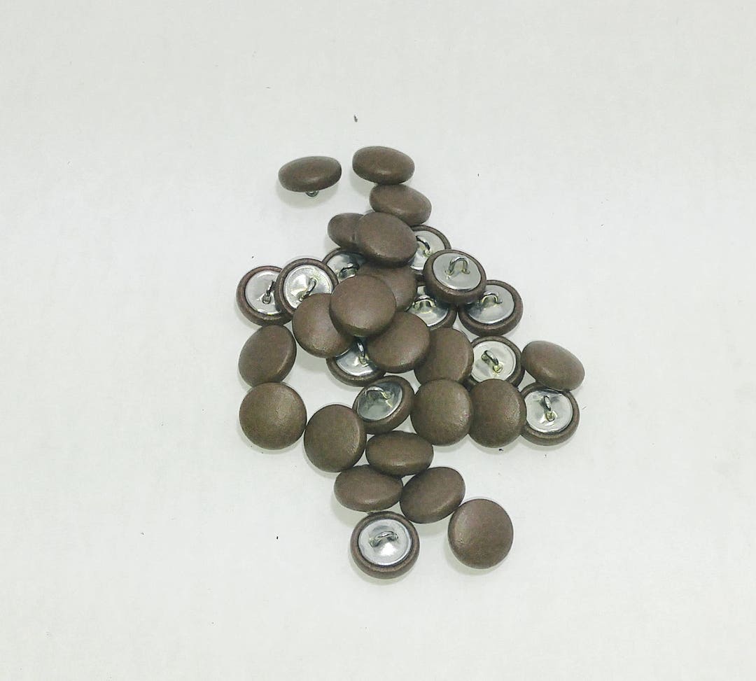 32 X 16L Leather Covered Loop Back Buttons in Matte Brown 16HPLR000C - Etsy