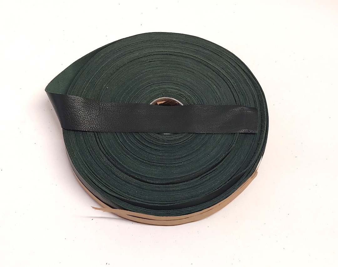 1" Flat, Lamb Leather Binding in Forest Green (2 YDS) 1000NLA - Trim ...