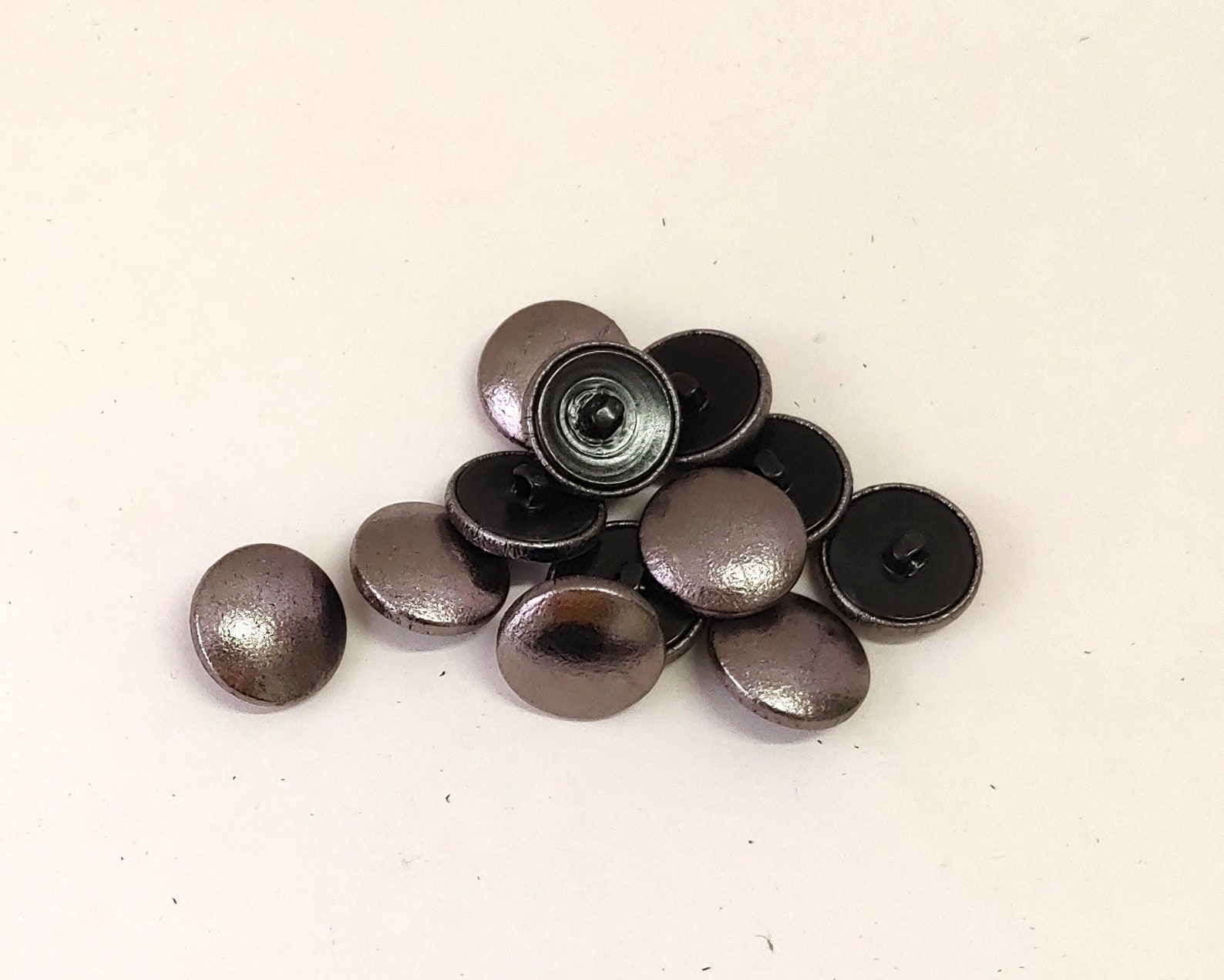 36 Line, Cowhide Leather Covered Buttons in Pewter Metallic (12 PC.) - Etsy