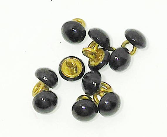 Pack of 10 Size 14L Loop Back Buttons in Black | Etsy