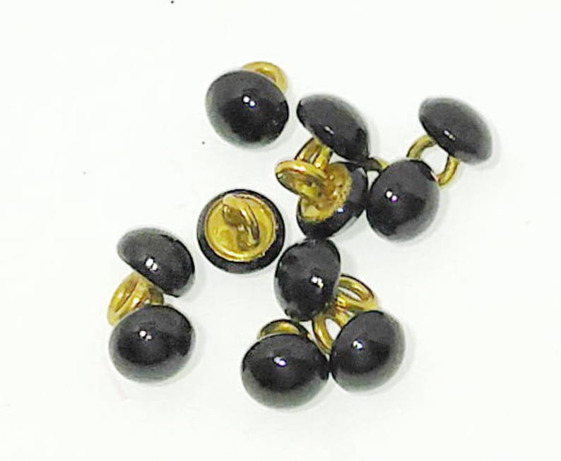 Pack of 10 Size 14L Loop Back Buttons in Black | Etsy