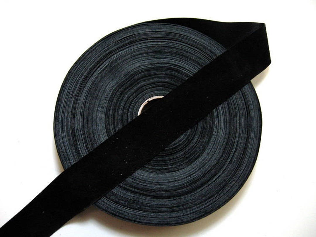 1 1/2" Flat, Split Pig Suede Binding in Black (2 YDS) 1500NP4 Trim Tape ...