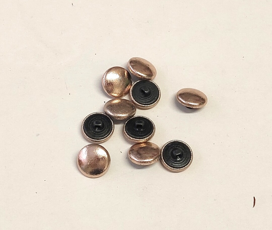 30 Line, Covered, Hopper Back Buttons in Gold Pig Leather (10 PC.) - Etsy