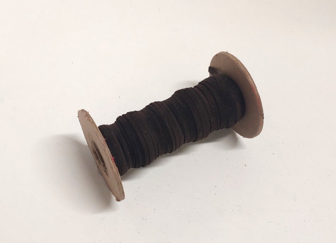 3/16" Flat, Pig Suede Leather Lacing in Brown (10 YDS) 0187NP5 DIY ...
