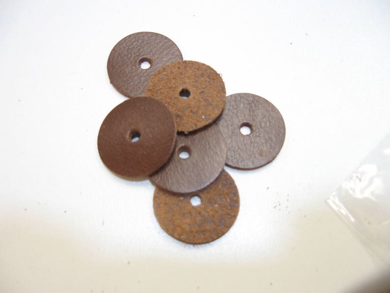 Round Real Leather Washers 1" Diameter; Brown; Cognac; Dark Brown ...