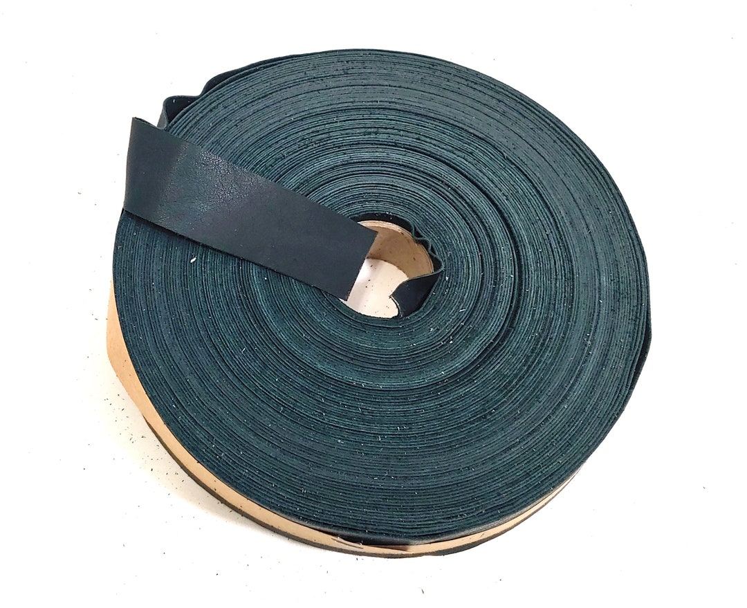 1-1/4" Flat Cowhide Leather Binding in Forest Green (3 Yds) 1250ND9 ...