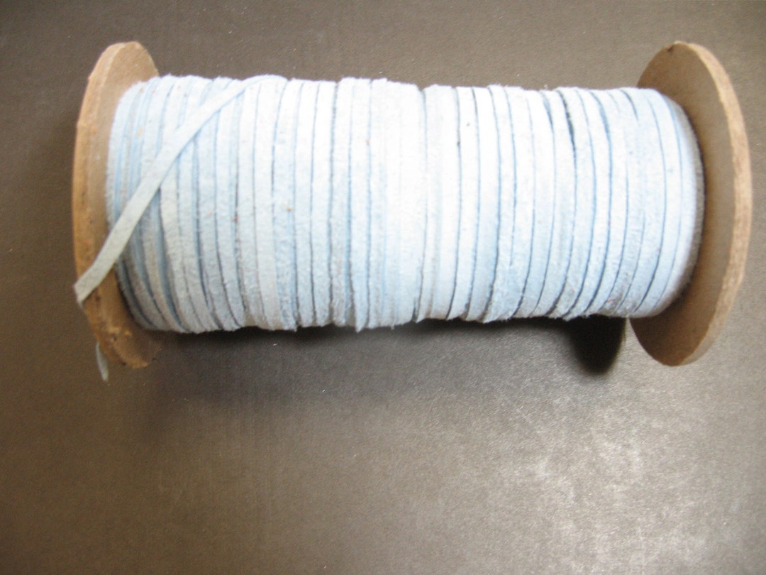 1/8 Flat, Pig Suede Lacing in Baby Blue 10 YDS 0125NP2 Jewelry Cord ...