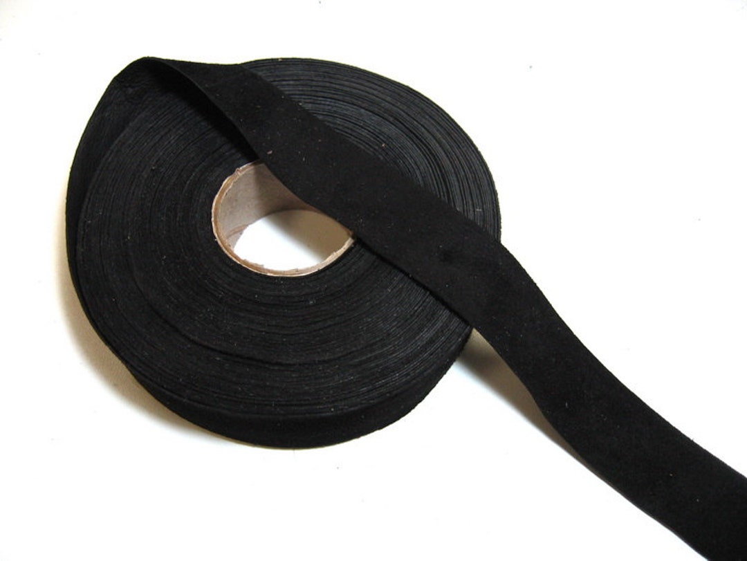 1-1/4" Flat Black Pig Suede Binding (5 Yds.) 1250NP5 Trim Tape; Edge ...