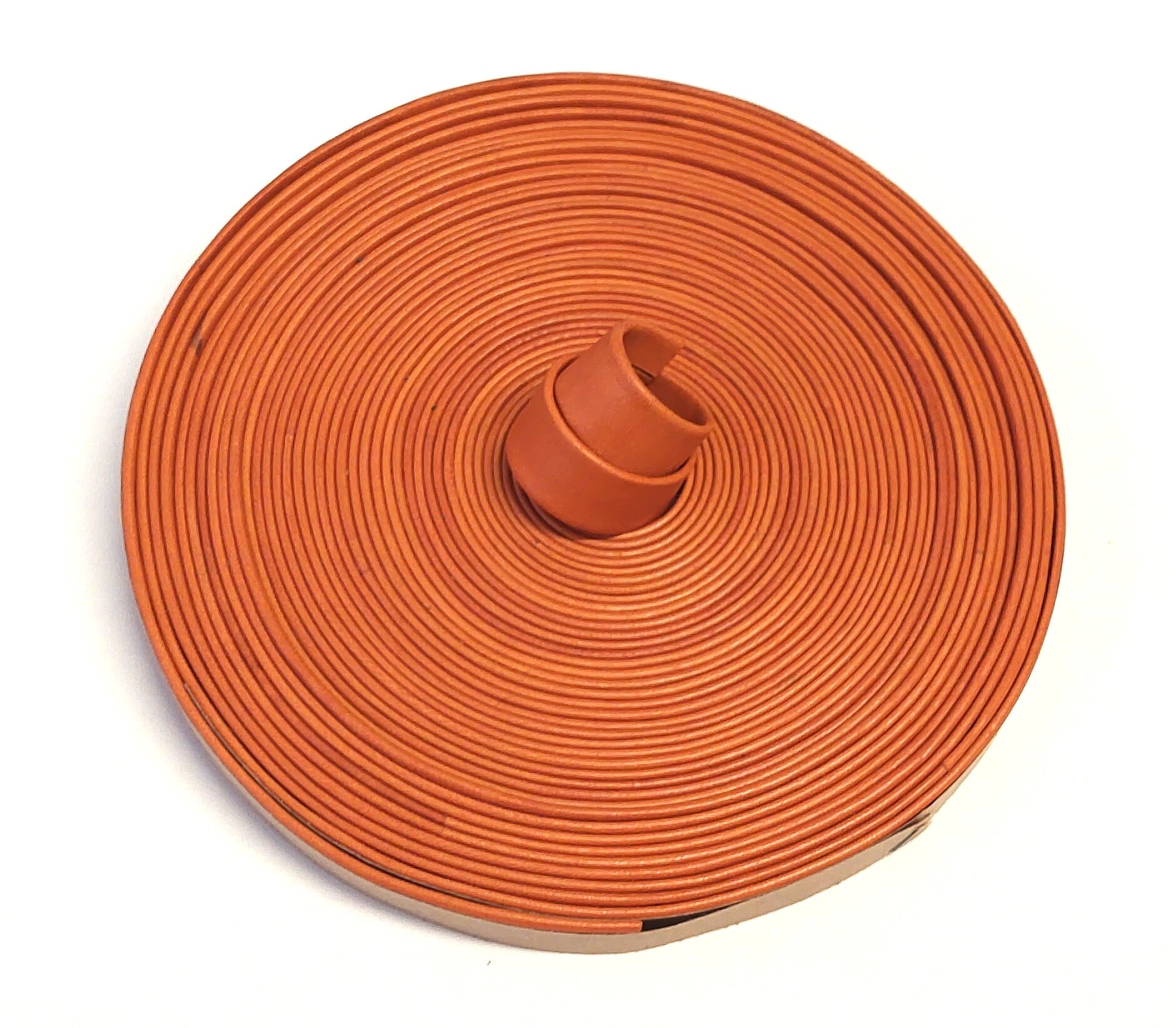 3/4" Double-folded & Reinforced Sheep Leather Strap in Burnt Orange (2 ...