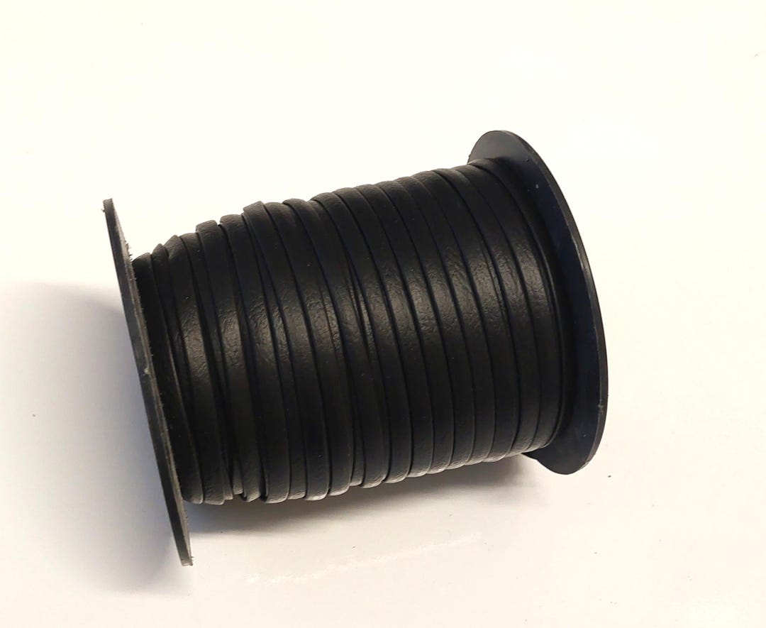 1/4" Polyurethane Leatherette Stripping in Black (10 Yds) 0250BUPU Faux ...