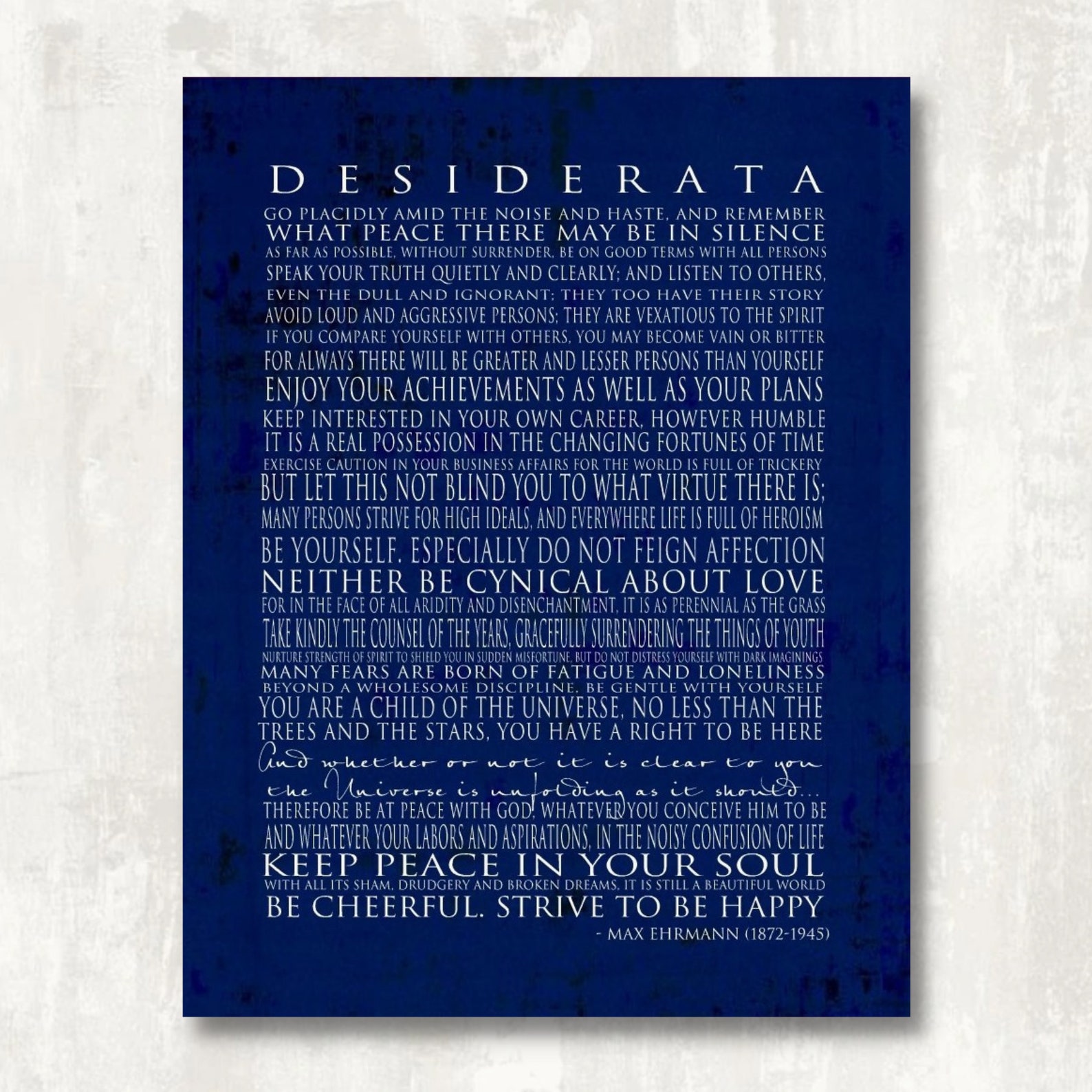 DESIDERATA Print Alone Ready to Frame You Are a Child of the Universe ...
