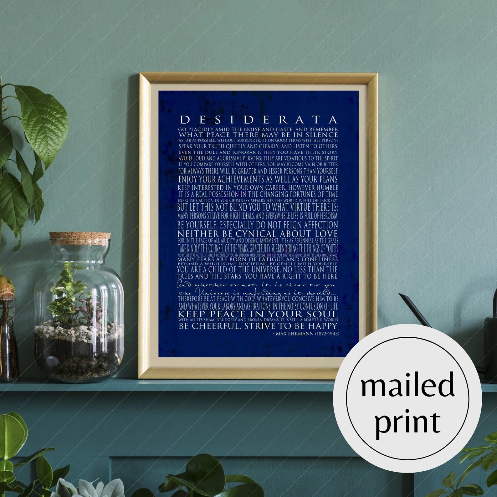 DESIDERATA Print Alone Ready to Frame You Are a Child of the Universe ...