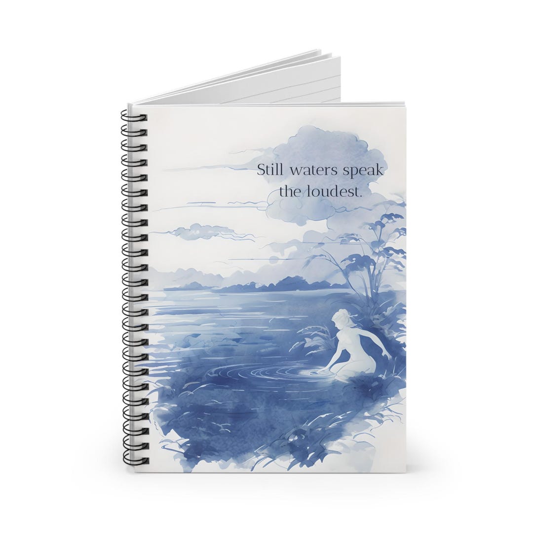 Nymph Spiral Notebook - Still Waters Ruled Journal, Feminine Water ...