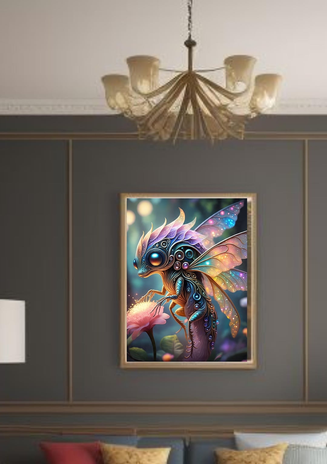 Elysium Bloom – Enchanted Bioluminescent Fairy Creature Wall Art ...