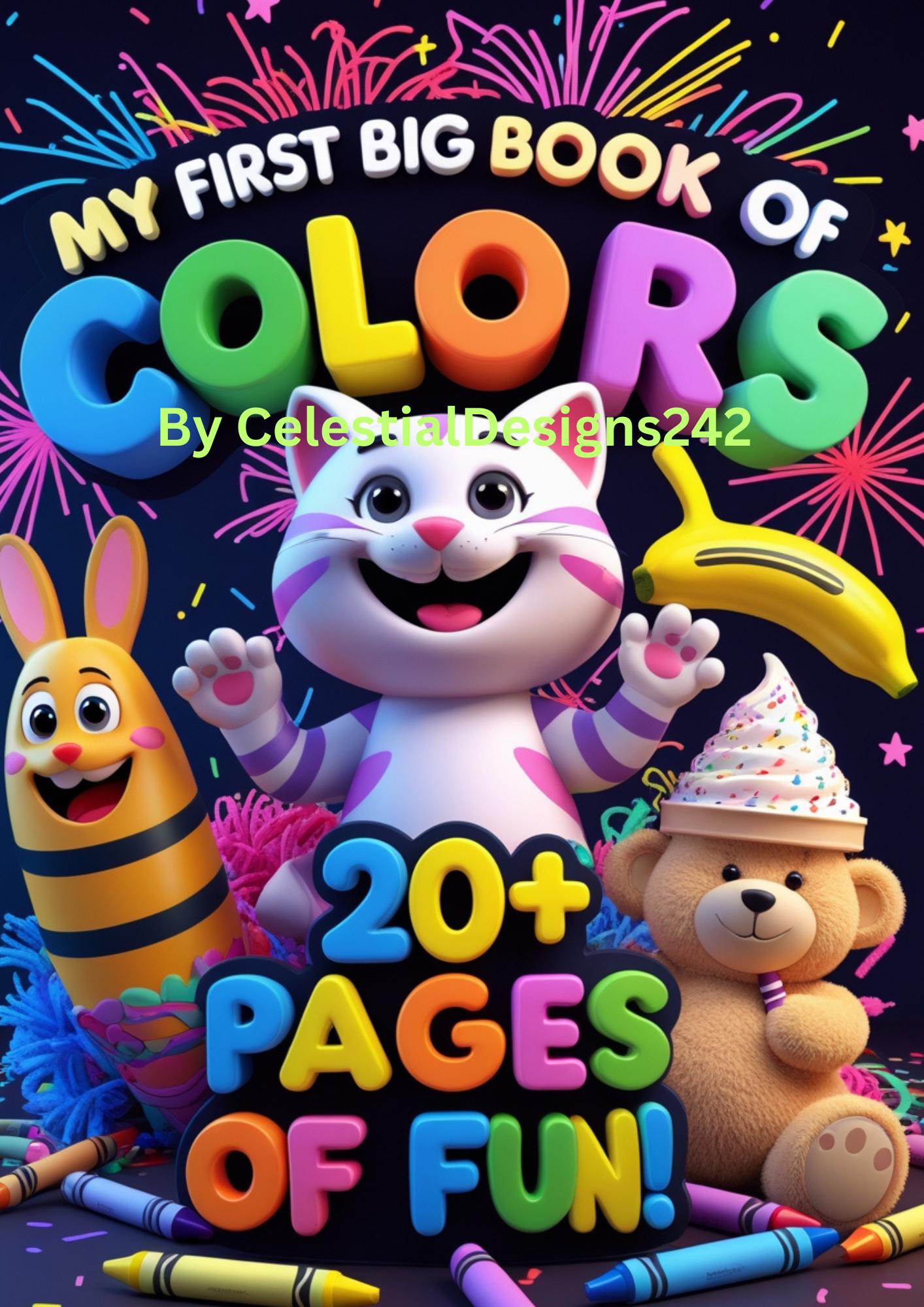 My First Big Book of Colors Digital Instant Printable Kids Coloring ...