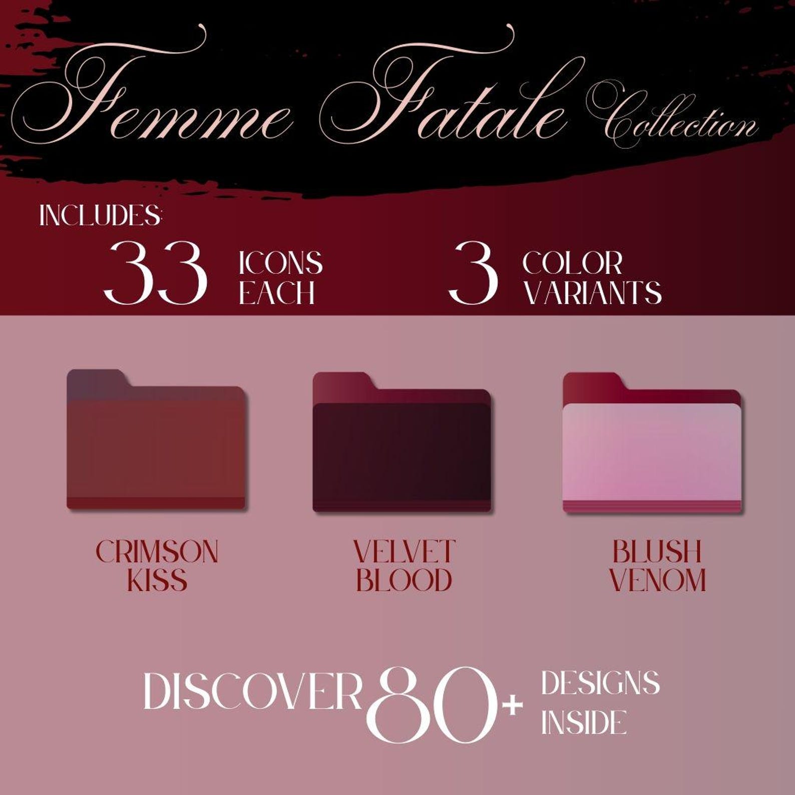 Desktop Icons & Wallpapers – 81 Folder Icons + 12 Femme Fatale ...