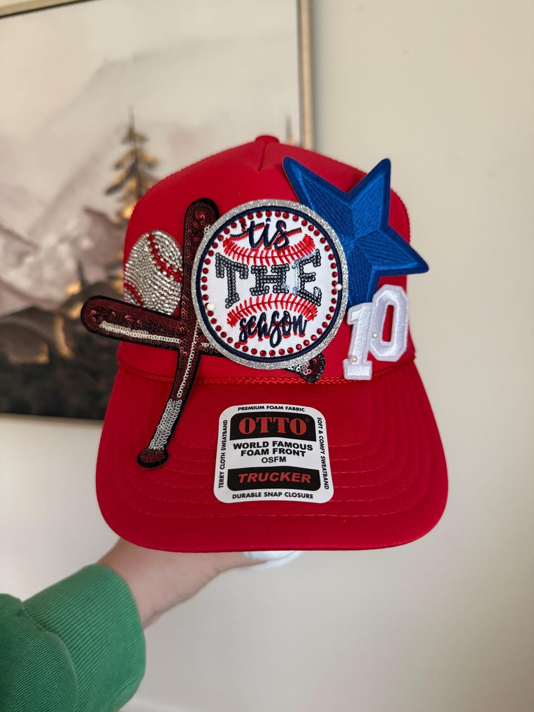 Baseball Patch Trucker Hat, Custom Game Day Hat - Etsy
