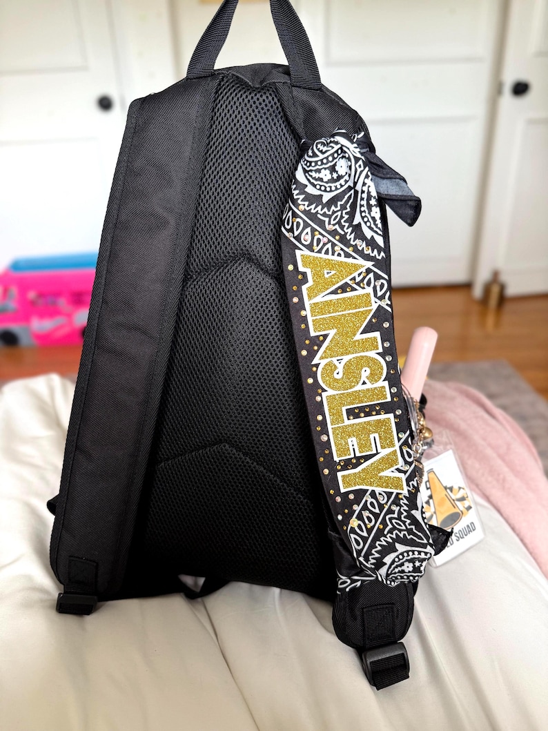 Personalized Bandana With Rhinestones for Cheer, Sports, Dance, Bandana ...