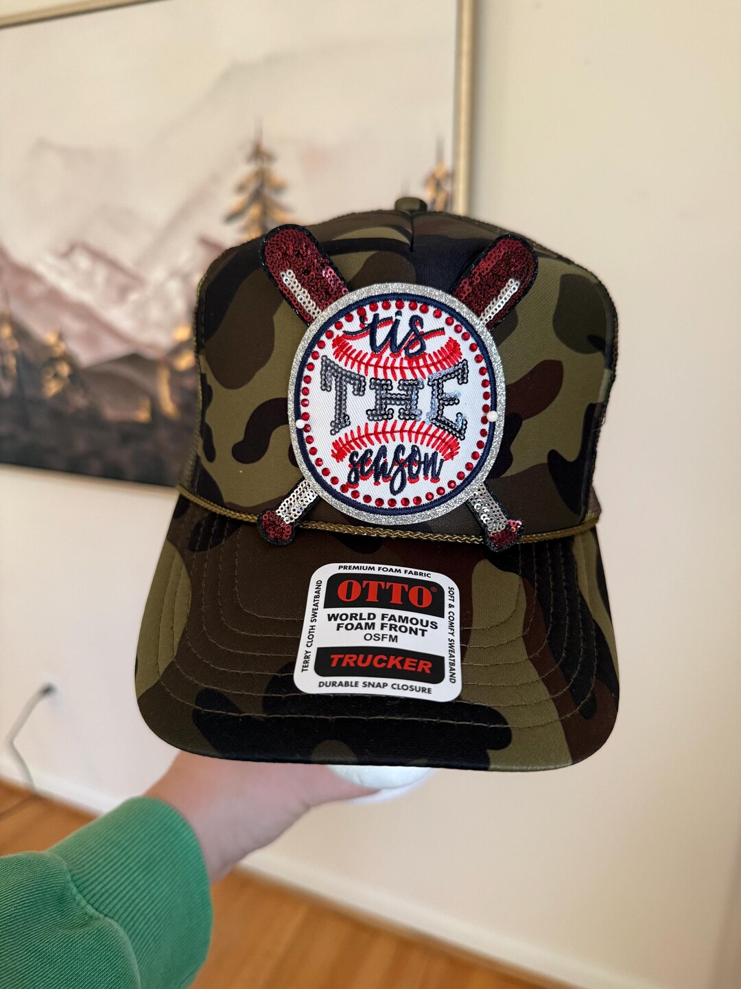 Baseball Patch Trucker Hat, Custom Game Day Hat - Etsy