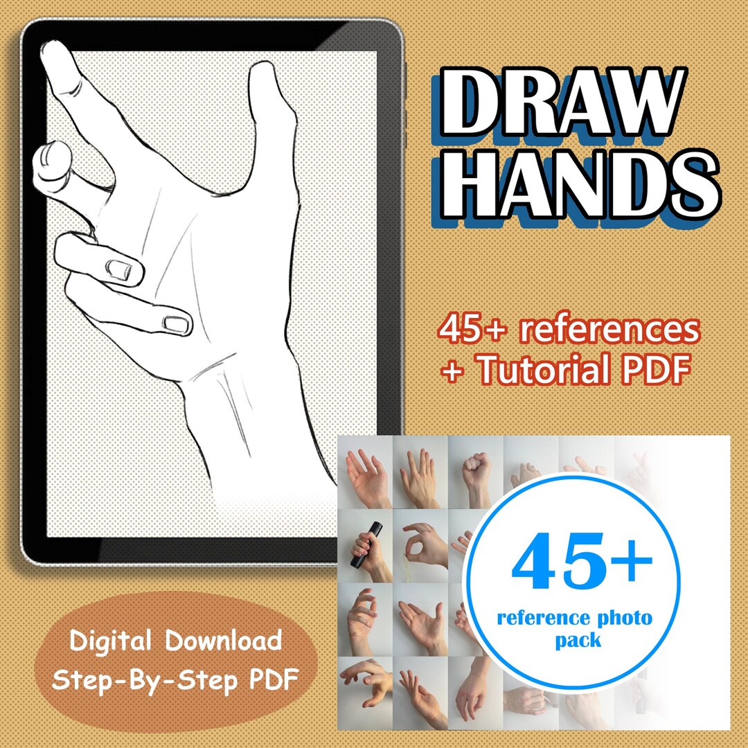 Learn to Draw Hands With 45+ References - Etsy