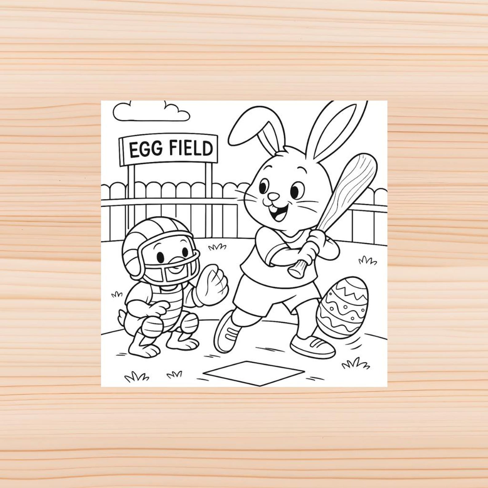Printable Easter Coloring Pages | Bunny & Chick Sports Theme | 6 Fun ...