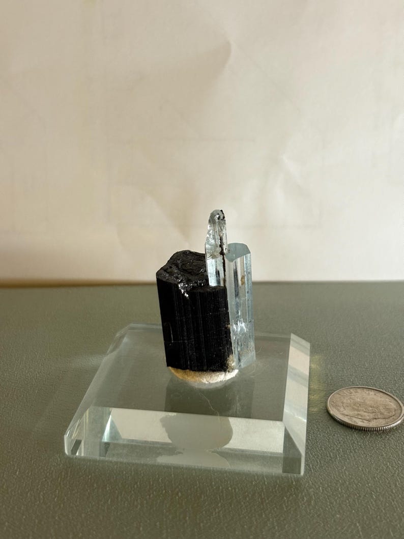 Aquamarine & Black Tourmaline Specimen - Etsy