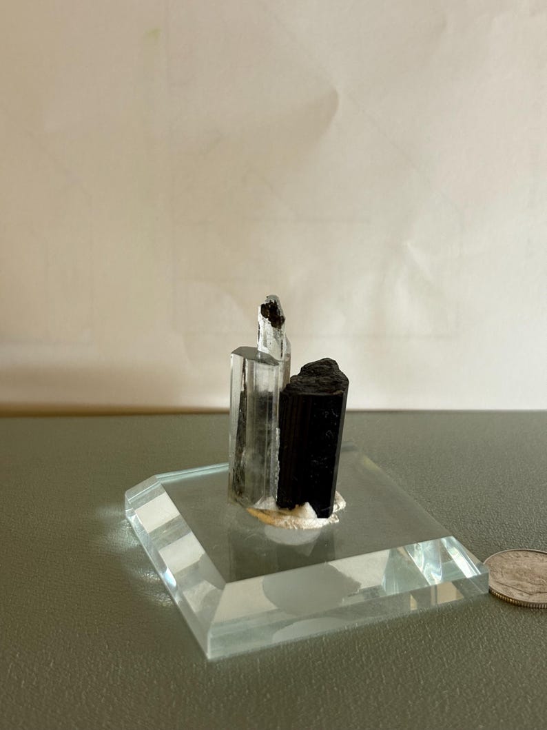 Aquamarine & Black Tourmaline Specimen - Etsy