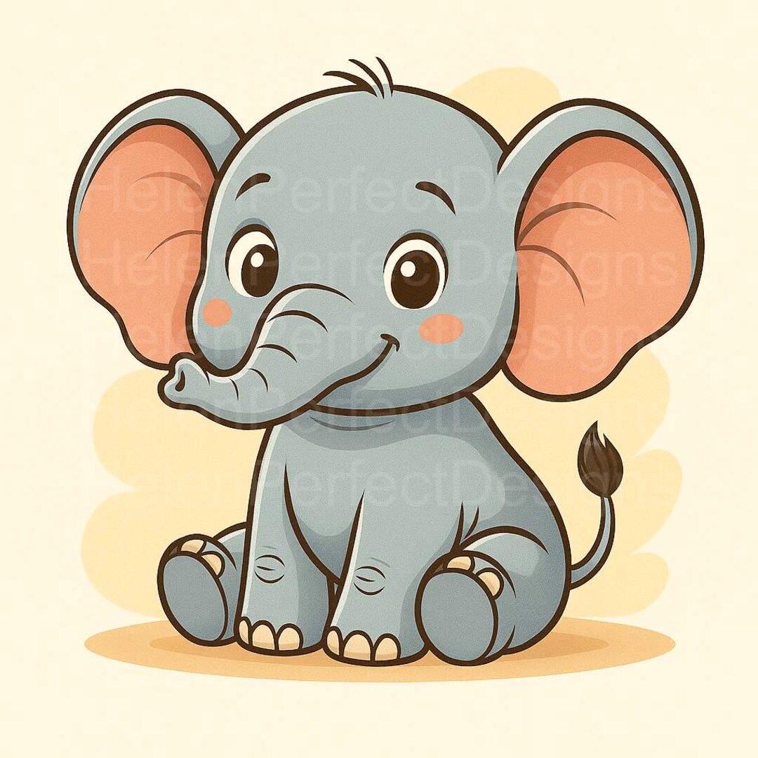 Elephant SVG Clipart, Animal SVG, Elephant SVG File for Crafts - Etsy