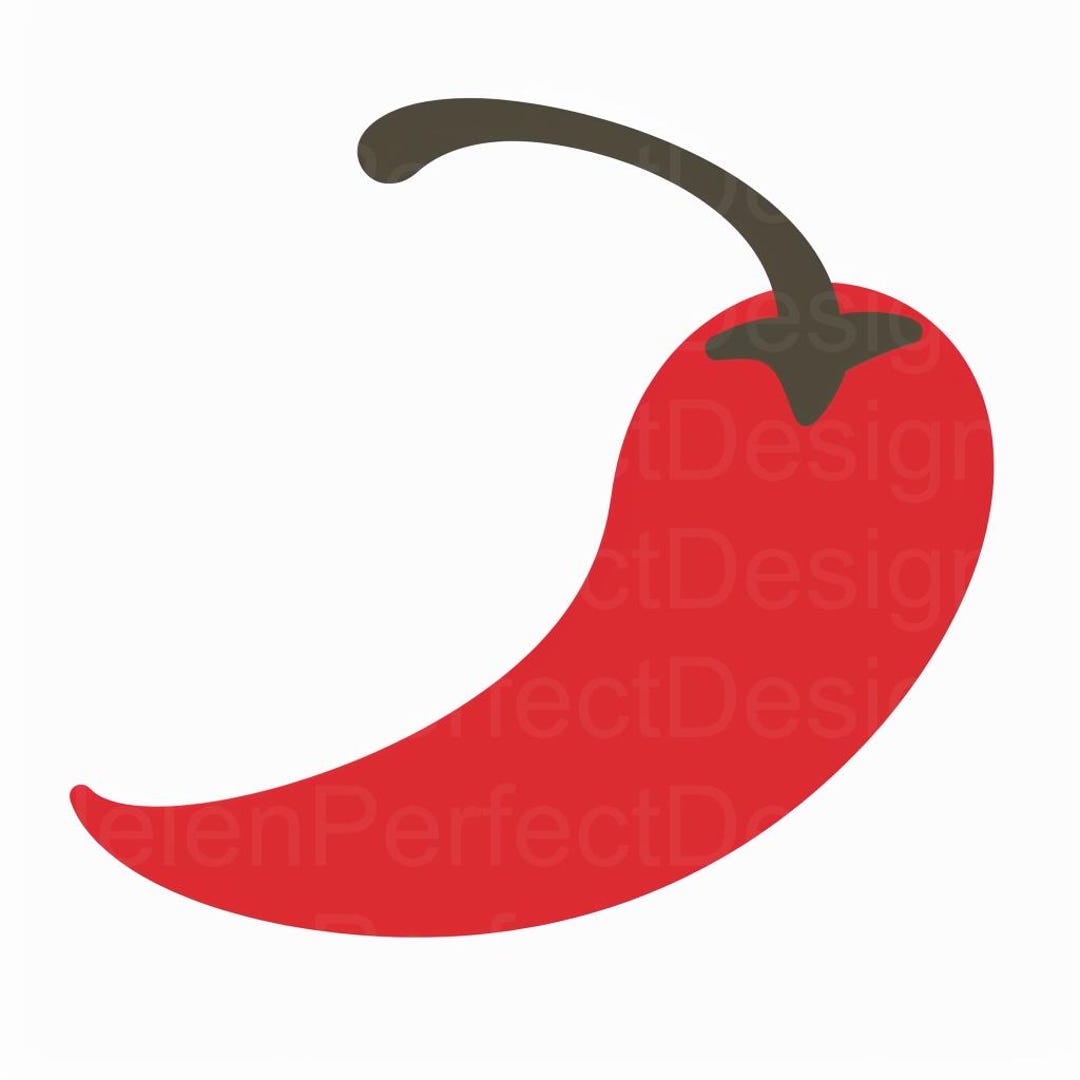 Chili Pepper SVG Clipart, Spicy Vegetable SVG, Chili SVG File for ...